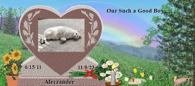 Aleczander's Rainbow Bridge Pet Loss Memorial