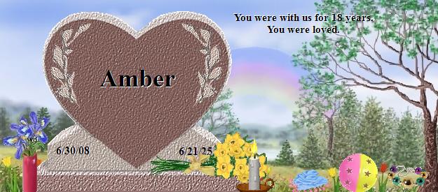 Amber's Rainbow Bridge Pet Loss Memorial