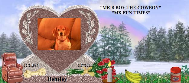 Bentley's Rainbow Bridge Pet Loss Memorial