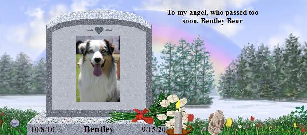 Bentley's Rainbow Bridge Pet Loss Memorial