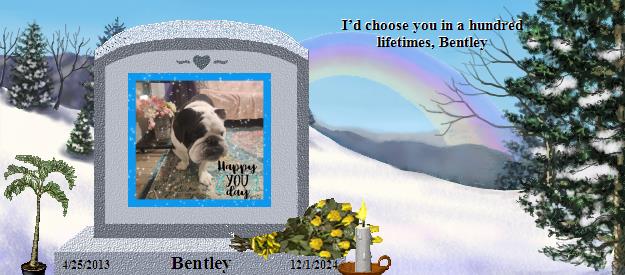 Bentley's Rainbow Bridge Pet Loss Memorial
