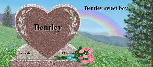 Bentley's Rainbow Bridge Pet Loss Memorial