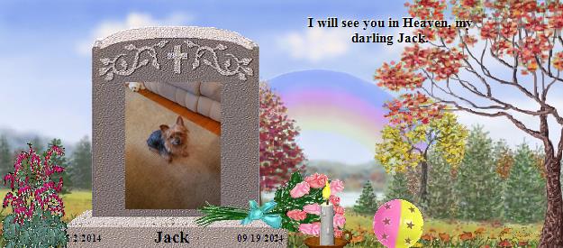 Jack's Rainbow Bridge Pet Loss Memorial