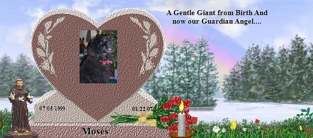 Moses's Rainbow Bridge Pet Loss Memorial