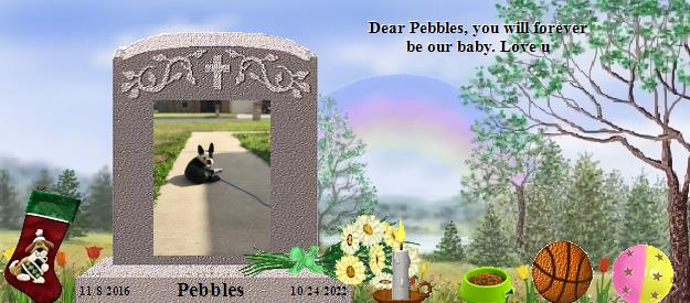 Pebbles's Rainbow Bridge Pet Loss Memorial