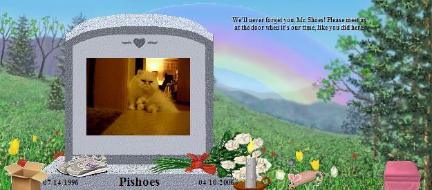 Pishoes's Rainbow Bridge Pet Loss Memorial