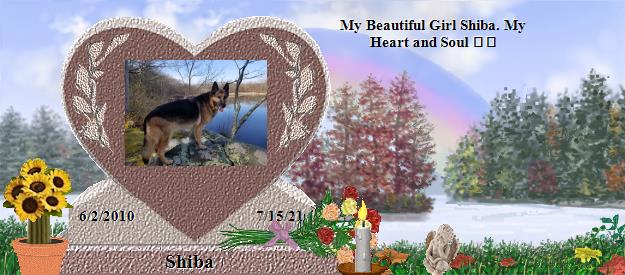 Shiba's Rainbow Bridge Pet Loss Memorial