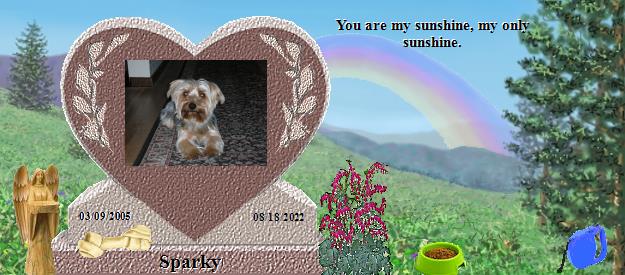 Sparky's Rainbow Bridge Pet Loss Memorial