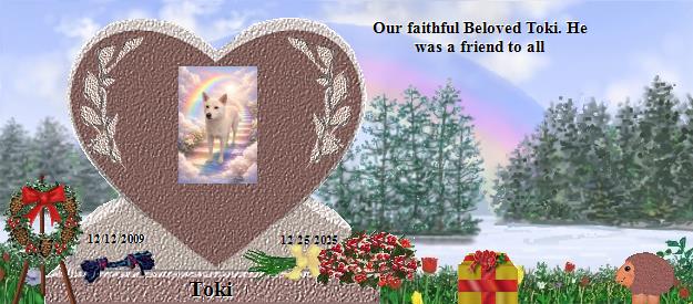 Toki's Rainbow Bridge Pet Loss Memorial